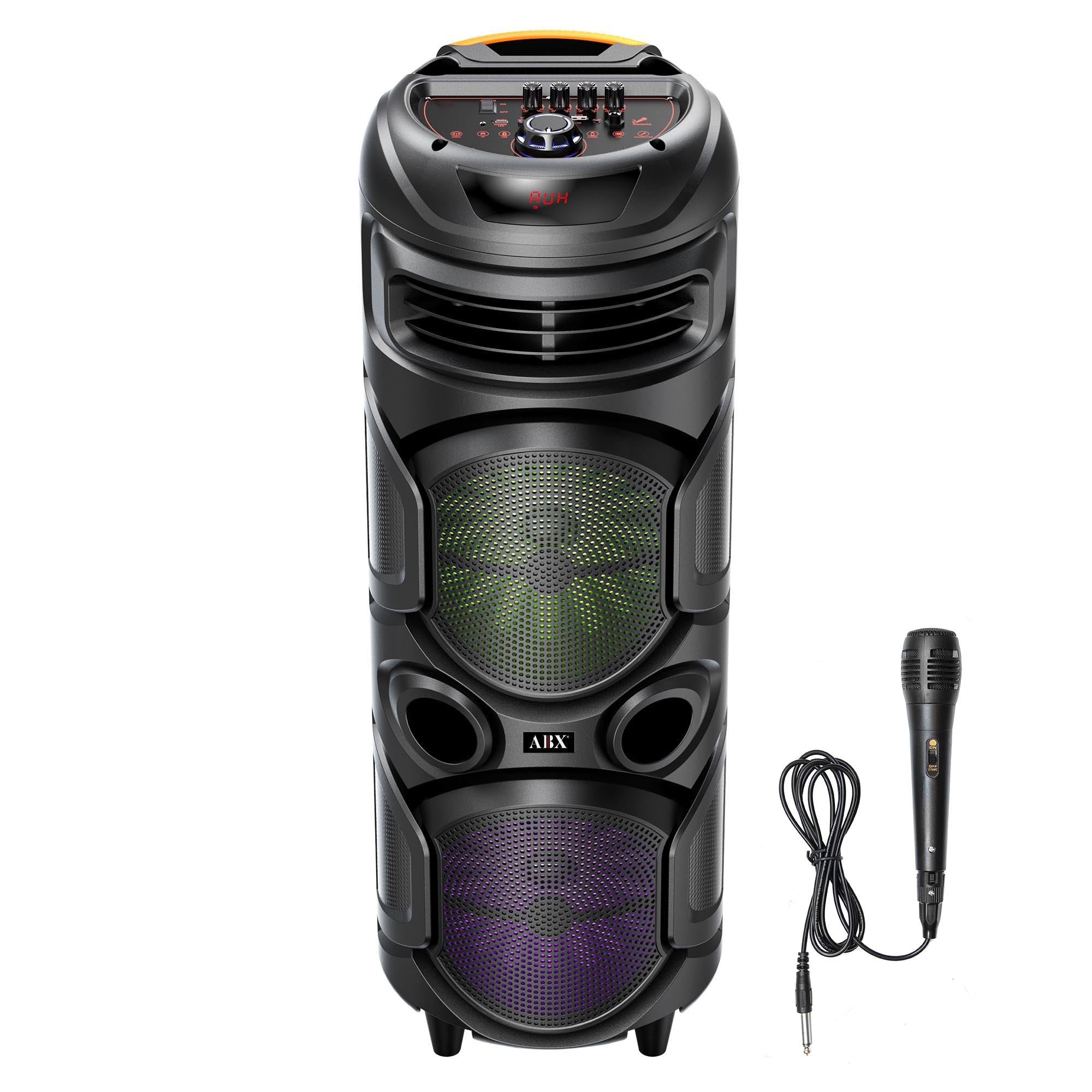 Audiobox ABX-2900R Fun & Loud Dual 8" Bluetooth Speaker with Microphone ...